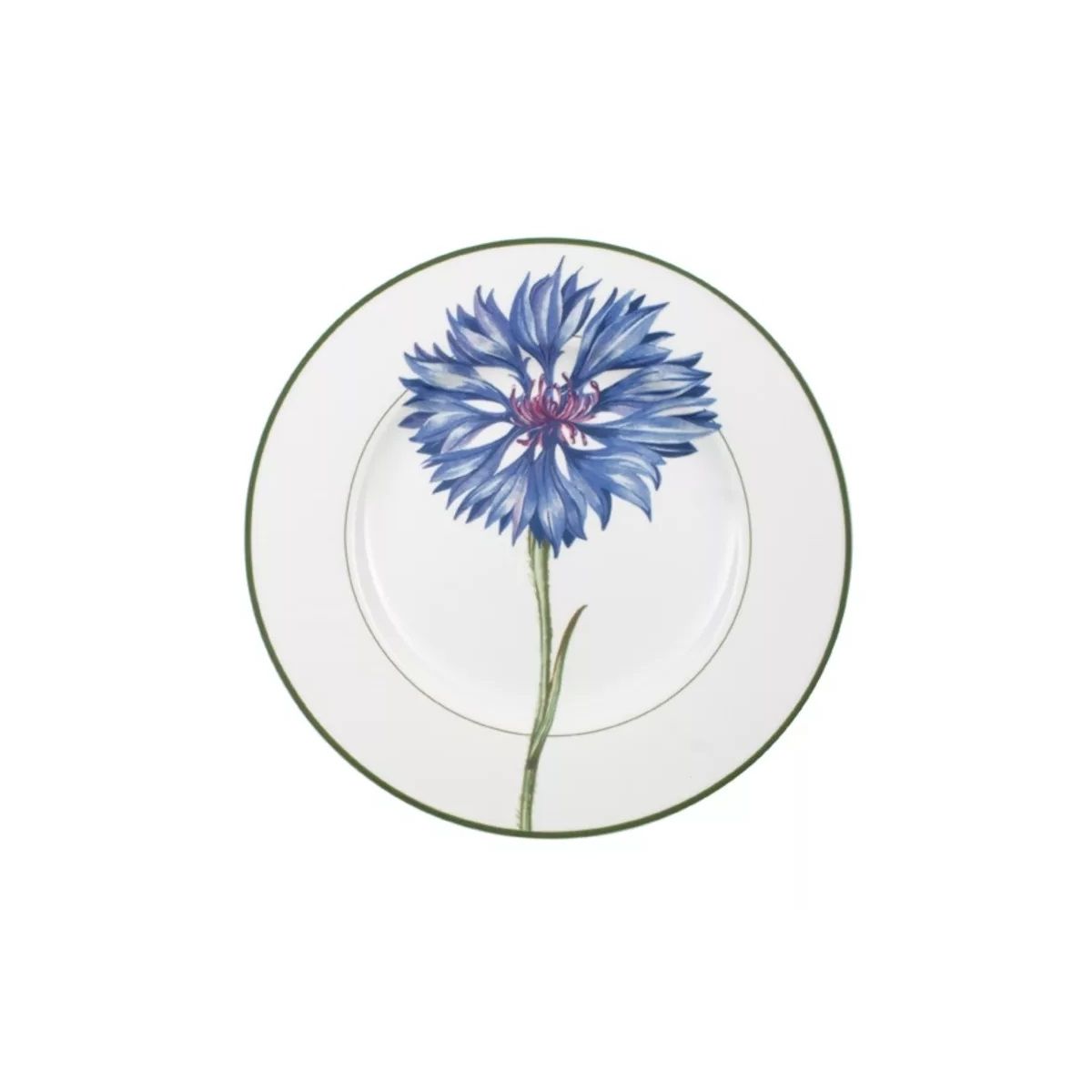 Villeroy & Boch / Flora / set 3 piatti piani con fiordaliso / porcellana