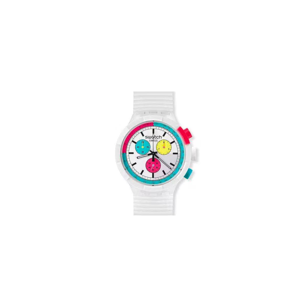 Swatch / Neon / The Purity of Neon / orologio unisex / quadrante bianco ...