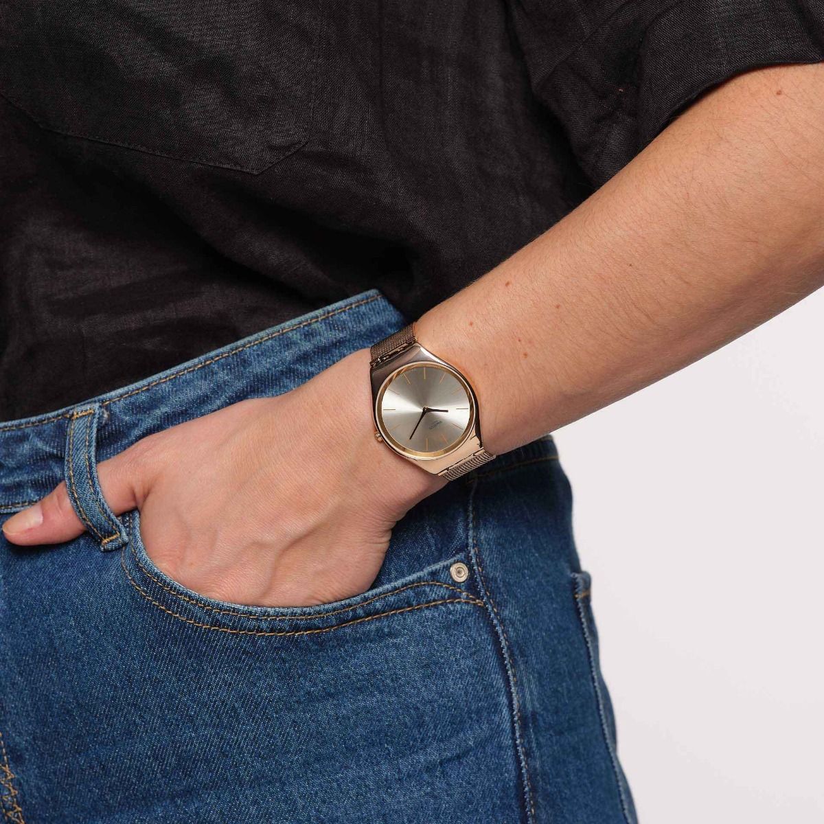 Swatch / Skin Irony / Contrasted Simplicity / orologio uomo / quadrante ...