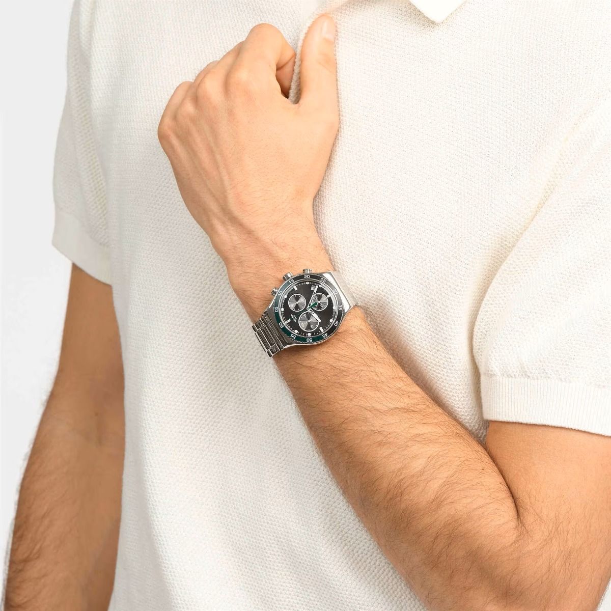 Swatch / Irony Chrono / Dark Green / orologio unisex / quadrante nero ...