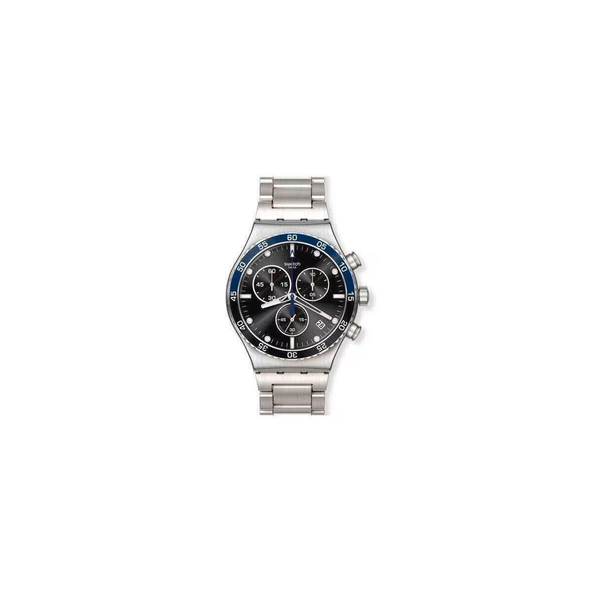 Swatch / Irony Chrono / Dark Blue / orologio unisex / quadrante nero ...