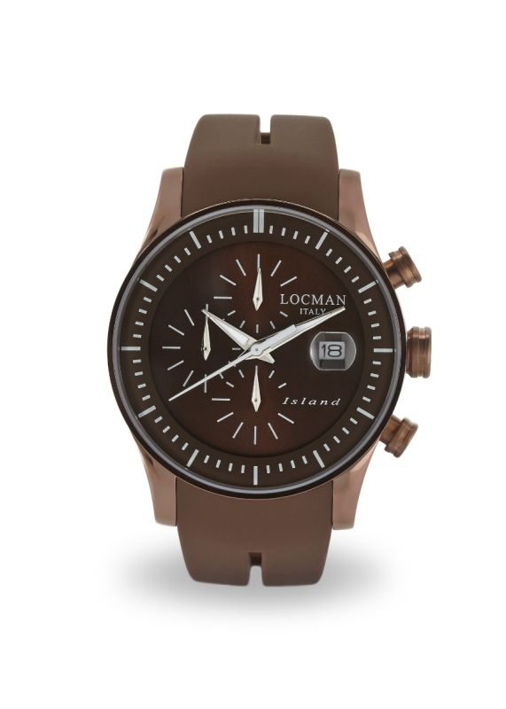 Locman Island / orologio uomo / quadrante marrone / cassa acciaio e ...