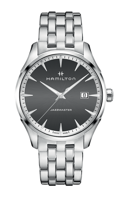Hamilton Jazzmaster Gent / orologio uomo / quadrante grigio soleil ...