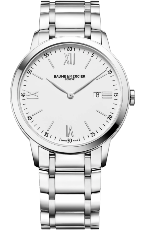 Baume & Mercier Classima / orologio uomo / quadrante bianco / cassa e ...