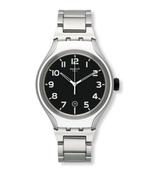 Swatch / Irony X-Lite / Stripe Back / orologio unisex / quadrante nero ...